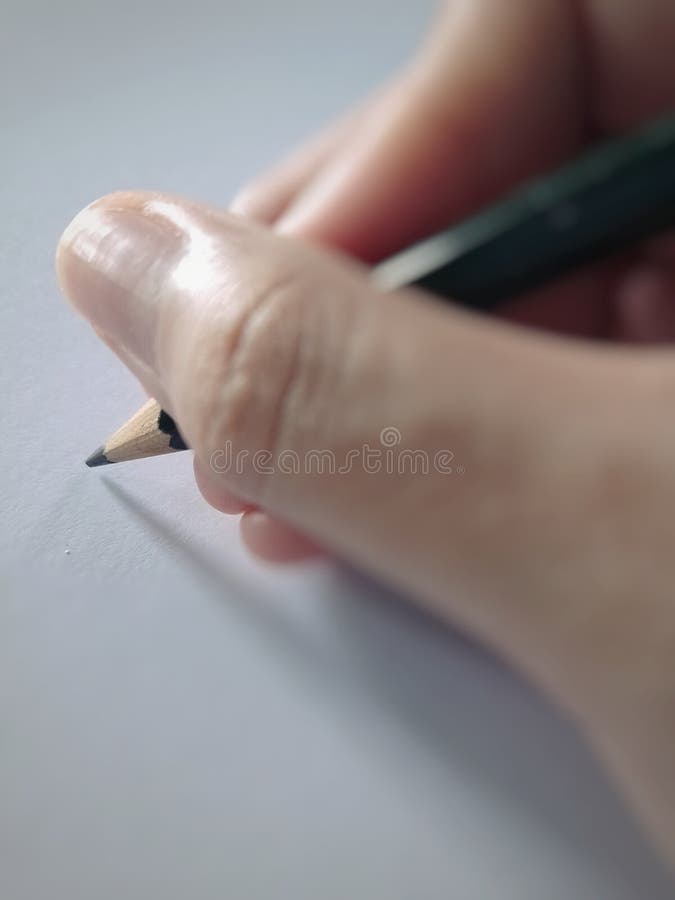 Someone is Holding a Pencil and Ready To Write Stock Image - Image of ...