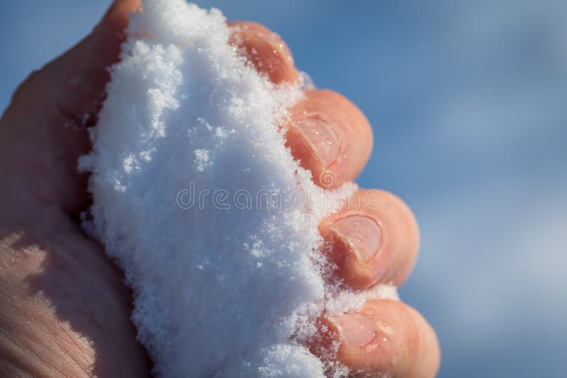 Snow in Hand stock image. Image of hand, outdoor, crystal - 109620309