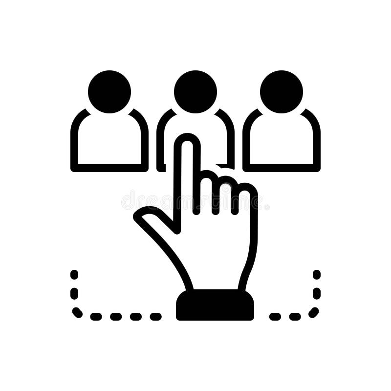 Black Solid Icon for Someone, Anybody and Pick Stock Vector ...