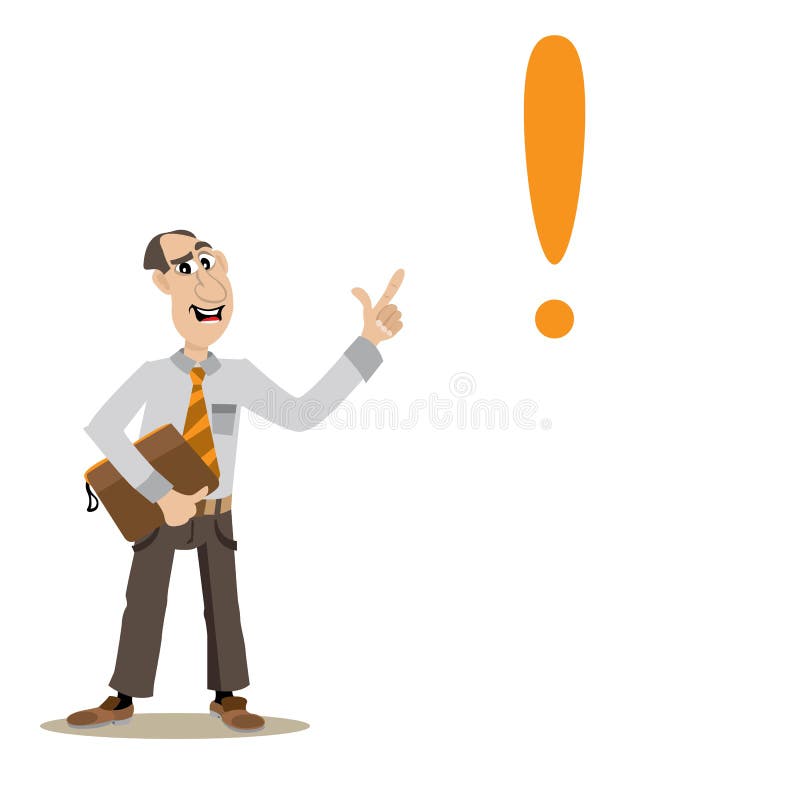 Someone Points Out the Exclamation Mark Stock Vector - Illustration of ...