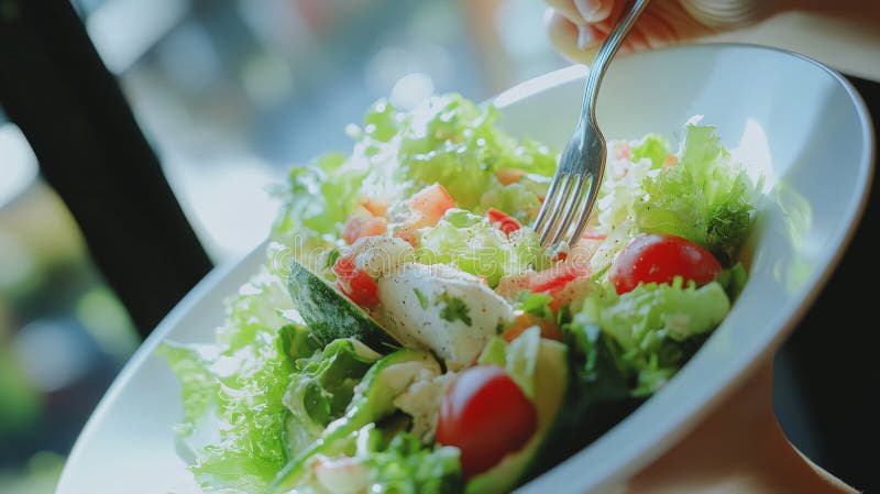 Someone Practicing Mindful Eating Techniques Focuses on the Full ...