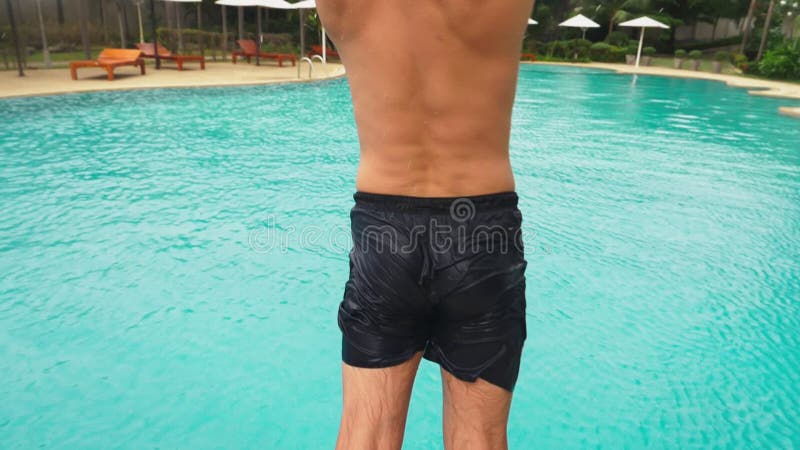 Someone Pushed the Young Man into the Pool, he Ridiculously Falls and ...