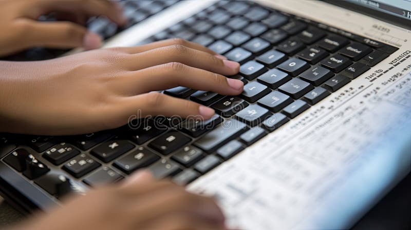 Keyboard Someone Typing Stock Illustrations – 75 Keyboard Someone ...