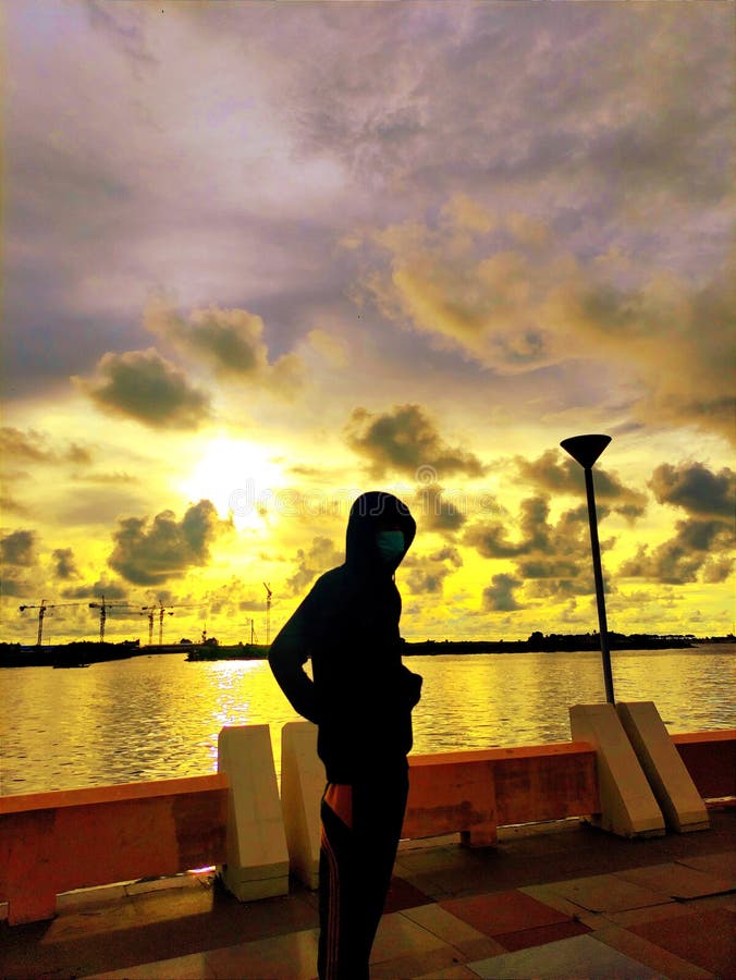 Someone Taking a Sunset Photo Stock Image - Image of taking, sunset ...