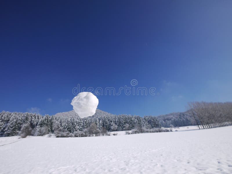 Someone throwing snowball stock photo. Image of throwing - 81826080
