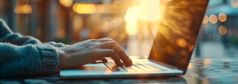 Someone is Touching Their Screen on a Laptop Stock Photo - Image of ...