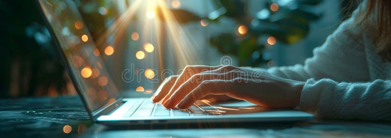 Someone is Touching Their Screen on a Laptop Stock Image - Image of ...