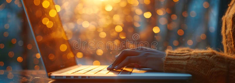 Someone is Touching Their Screen on a Laptop Stock Image - Image of ...