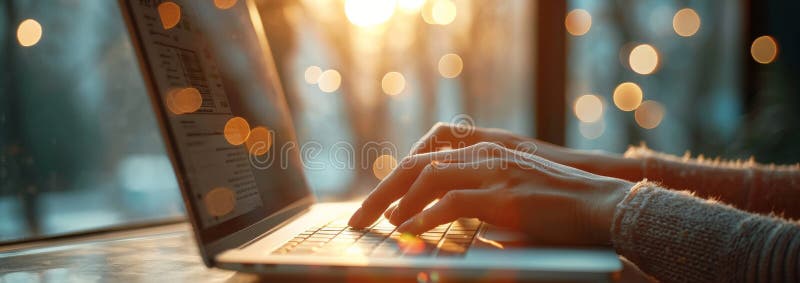 Someone is Touching Their Screen on a Laptop Stock Photo - Image of ...