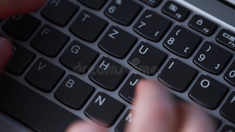 Typing on a Modern Computer Keyboard Stock Video - Video of typing ...