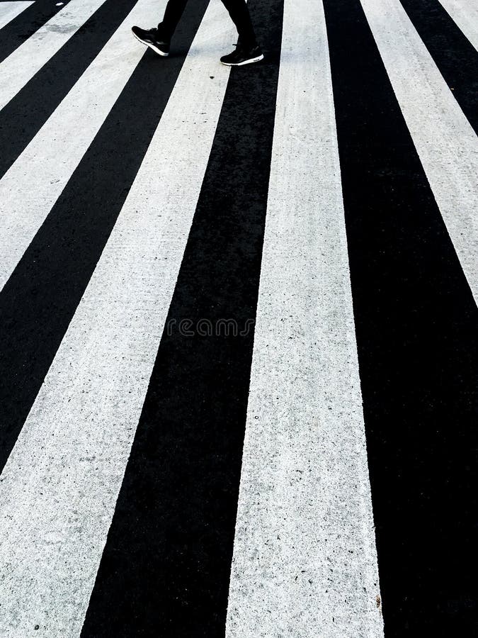 Zebra Cross that Serves As a Crossing for Pedestrians Stock Image ...