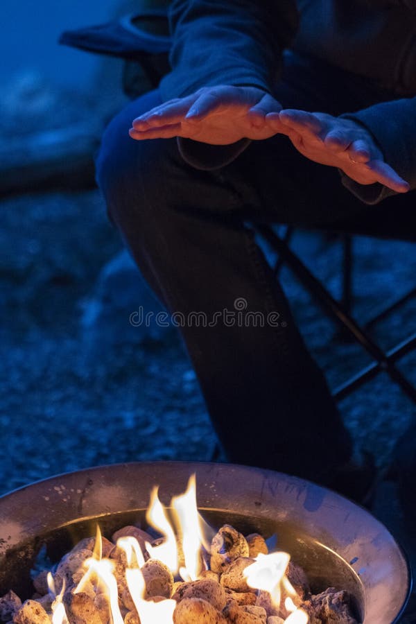 Someone Warming Their Hands Over a Fire Stock Image - Image of heat ...