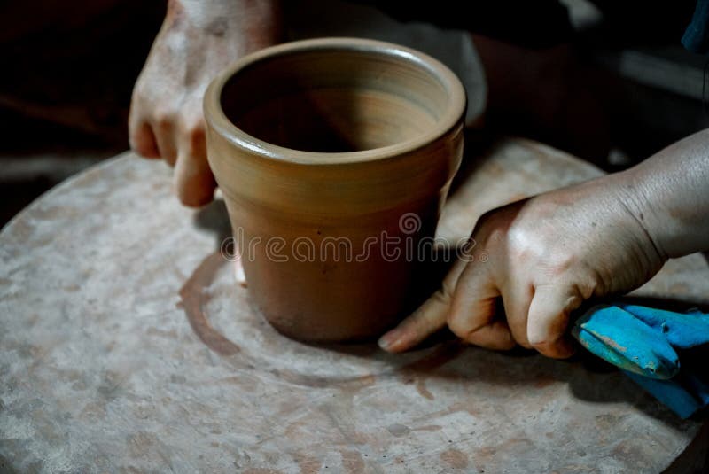 Someone Who is Making Pottery Stock Photo - Image of showing, making ...
