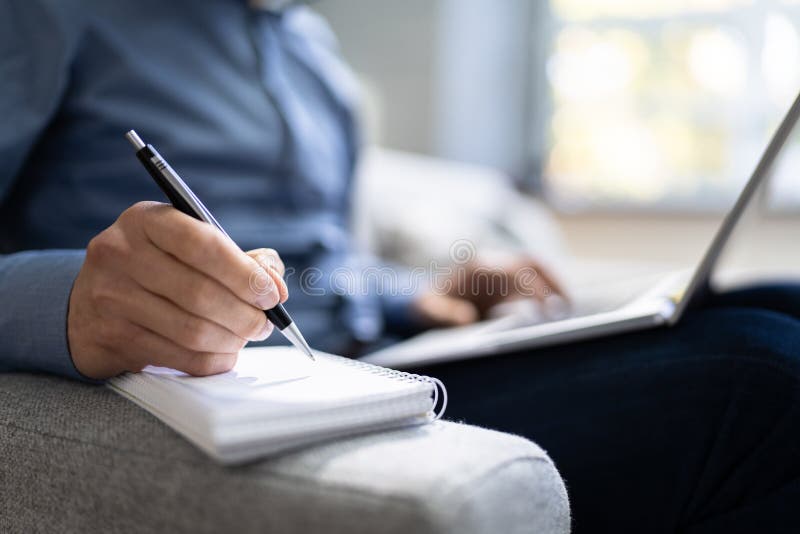 Someone Writing or Planning. Journalist Working Stock Photo - Image of ...