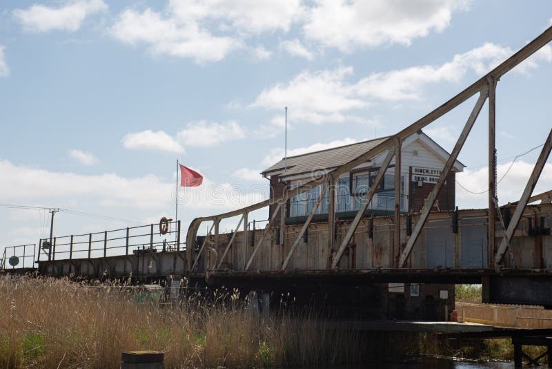 Somerleyton Swing Bridge in Suffolk Stock Image - Image of dock ...