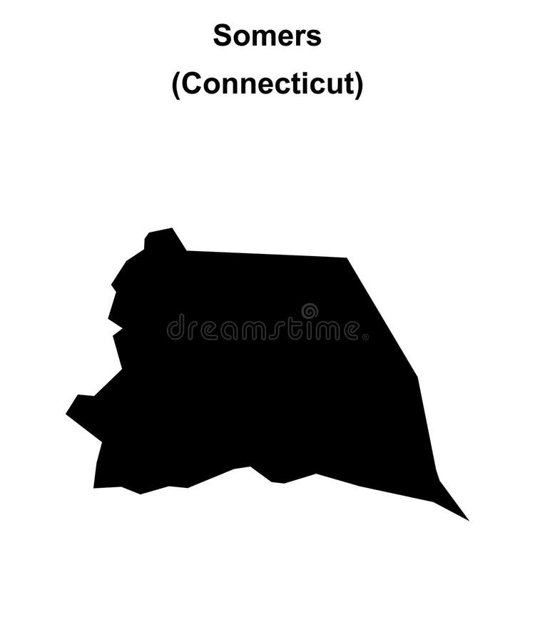 Somers outline map stock vector. Illustration of city - 357247804
