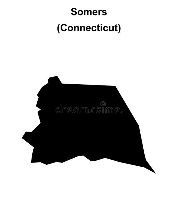 Somers outline map stock vector. Illustration of city - 357247804