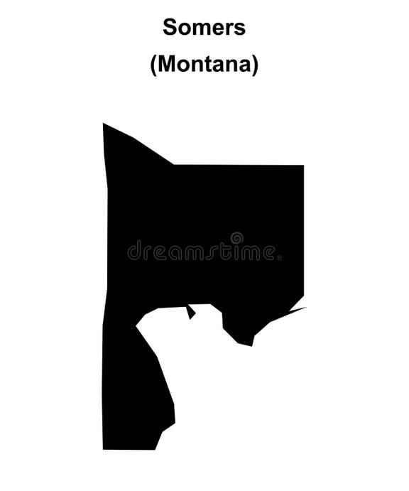 Somers outline map stock vector. Illustration of infographic - 387466397