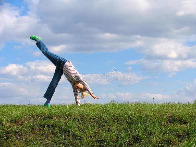 Children Somersault Grass Stock Photos - Free & Royalty-Free Stock ...