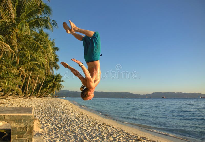 Backflip On The Beach