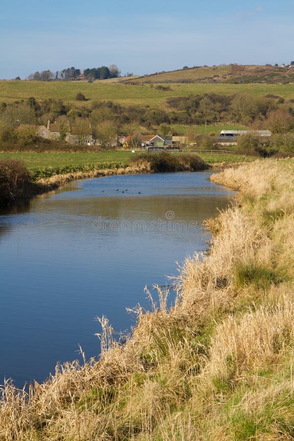 Somerset River England stock photo. Image of nature, barge - 29376108