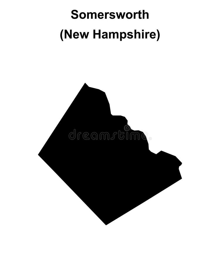 Somersworth outline map stock vector. Illustration of city - 357486804
