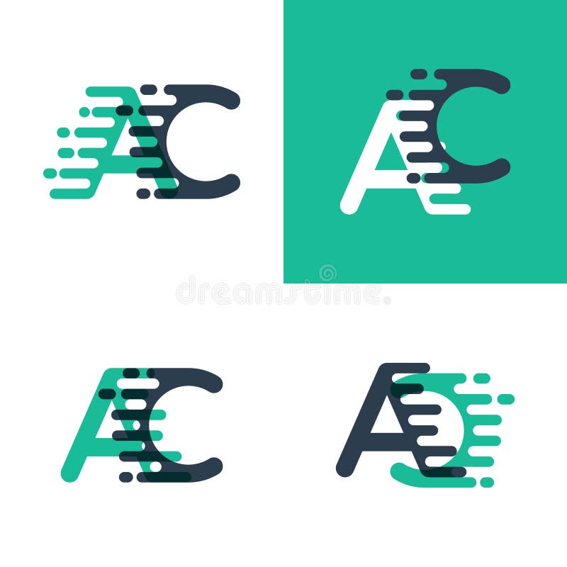 AC Letters Logo with Accent Speed in Tosca Green and Dark Blue Stock ... AC Letters Logo with Accent Speed in Tosca Green and Dark Blue Stock ...