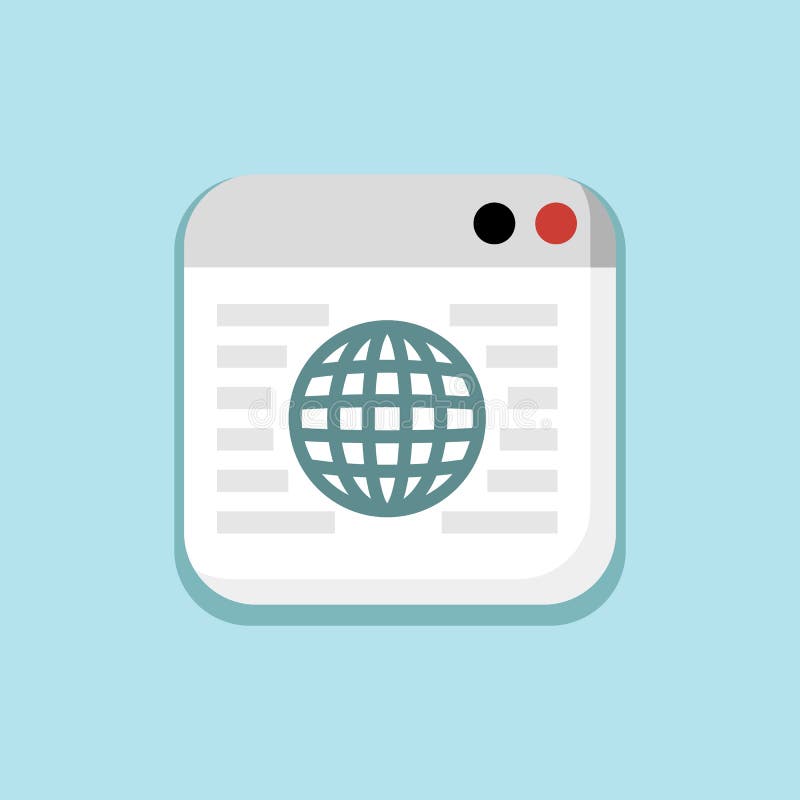 Internet, Network, System Window in Blue Icon Stock Vector ...