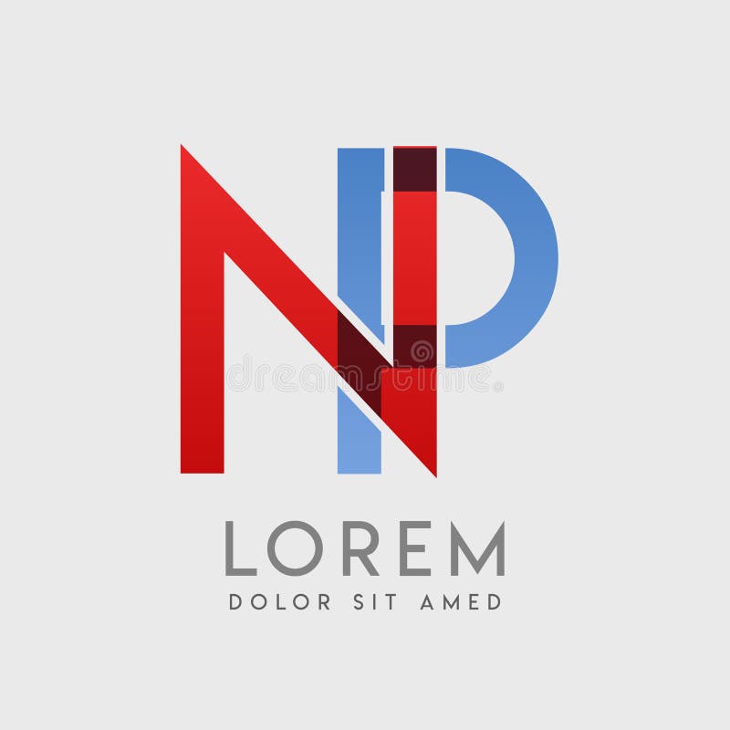 NP Logo Letters with Blue and Red Gradation Stock Vector - Illustration ...