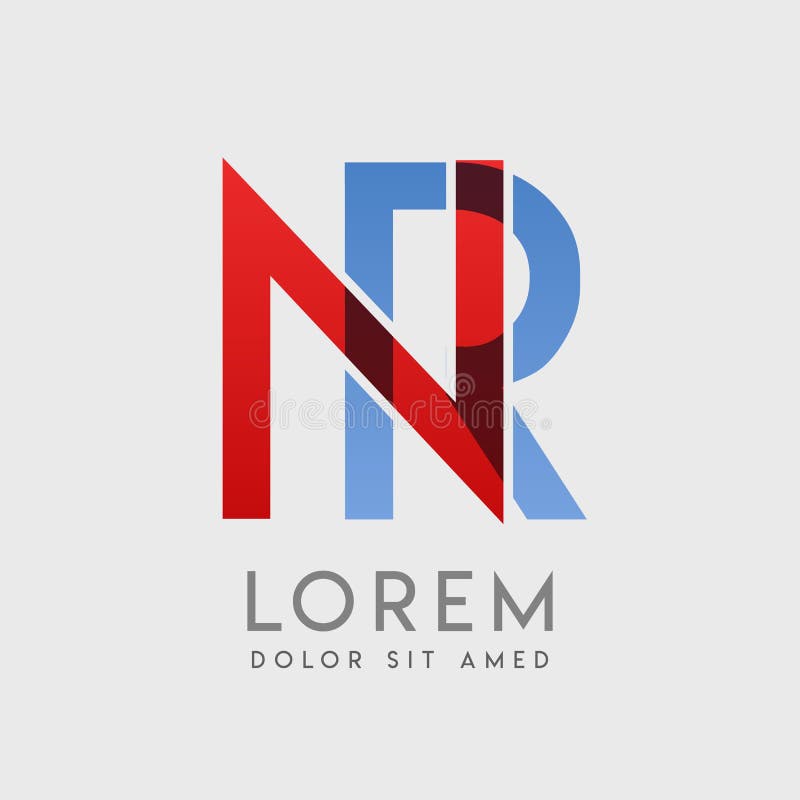 NR Logo Letters with Blue and Red Gradation Stock Vector - Illustration ...