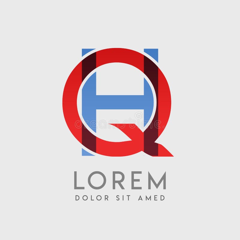 QH Logo Letters with Blue and Red Gradation Stock Vector - Illustration ...