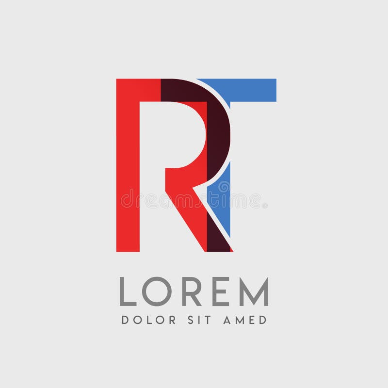 Rt letters logo design stock illustration. Illustration of business ...