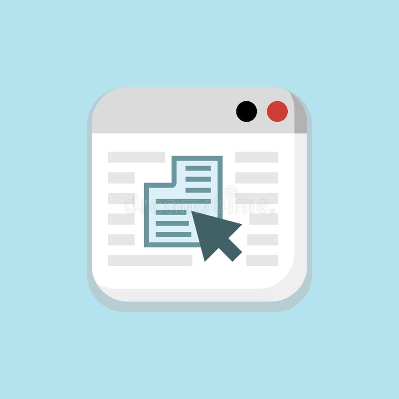 Select, Save, Edit Document Window in Blue Icon Stock Vector ...