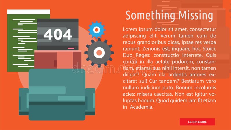 Something Missing Conceptual Banner Stock Vector - Illustration of ...