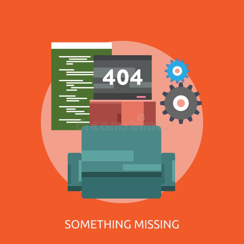 Something Missing Conceptual Design Stock Vector - Illustration of flat ...