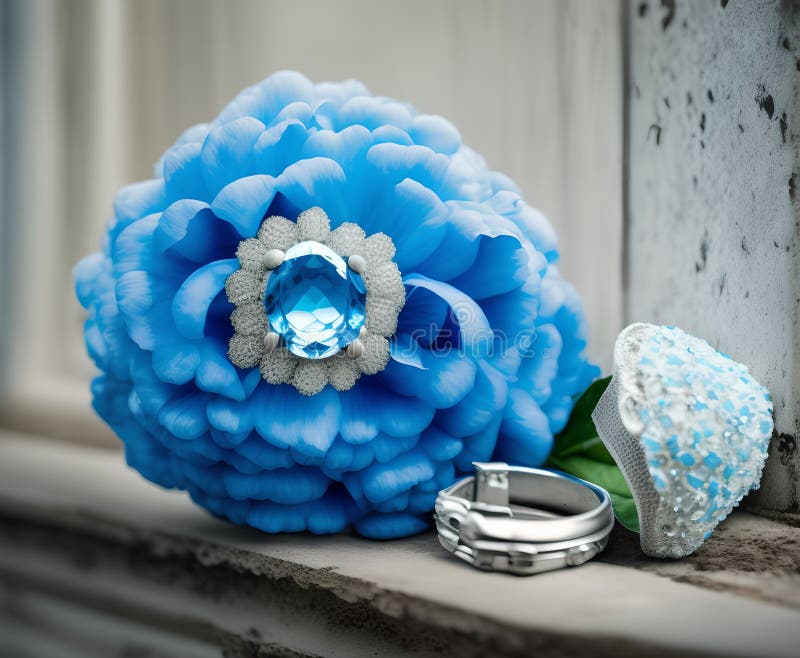 Something Old New Blue and Borrowed, Generative AI Illustration Stock ...