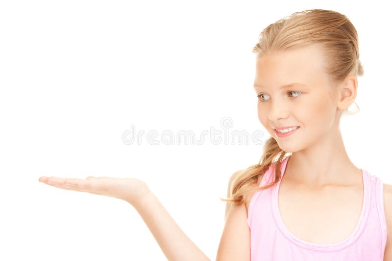 754 Cute Little Girl Showing Hand Palm Stock Photos - Free & Royalty ...