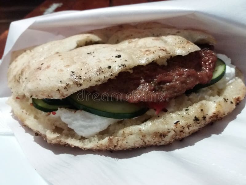 Something in a plate stock photo. Image of meat, 2020 - 204271842