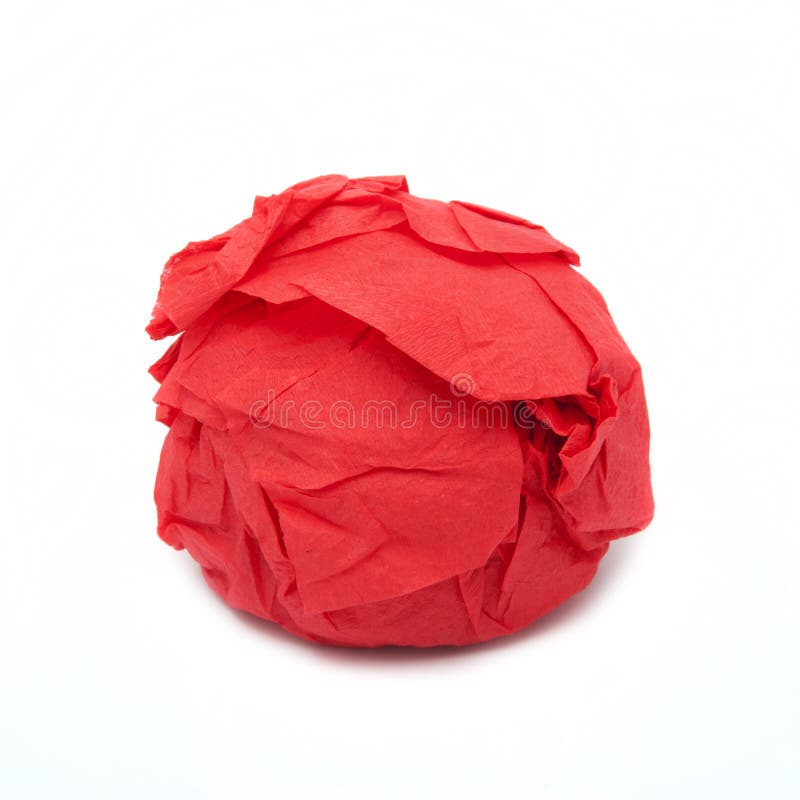 Something Round In A Red Napkin Stock Photo - Image of white, soft ...