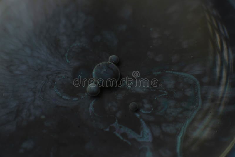 Something Strange in Dark Fluid Substance Stock Image - Image of deep ...
