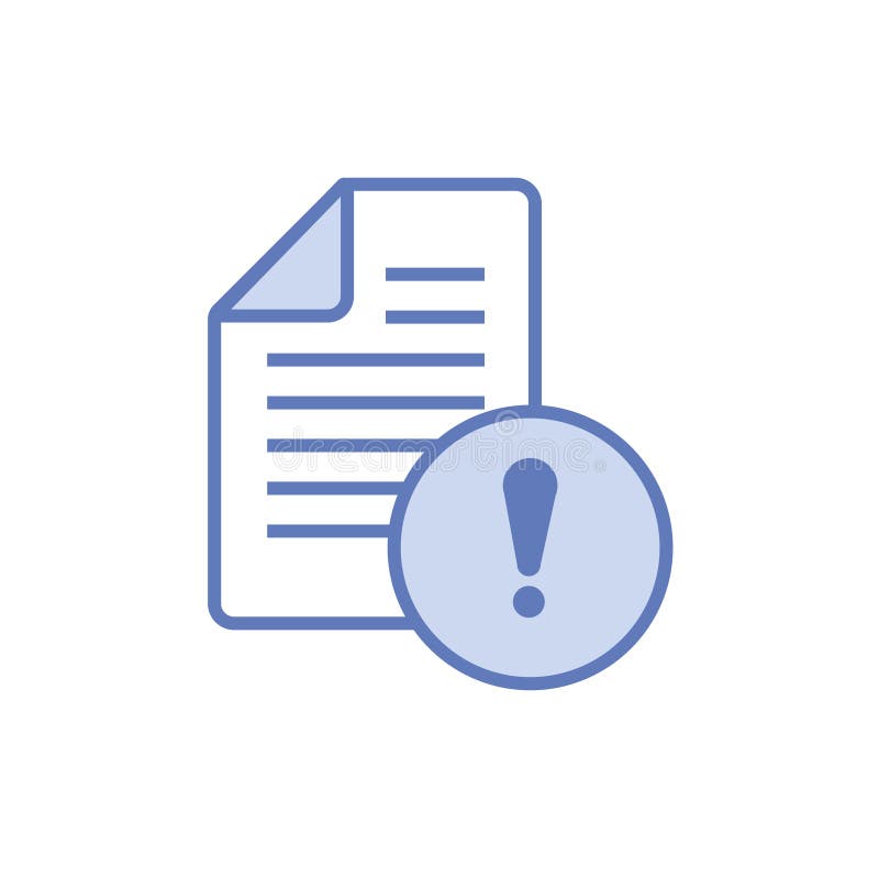 That Something Was Wrong with the Document Stock Vector - Illustration ...