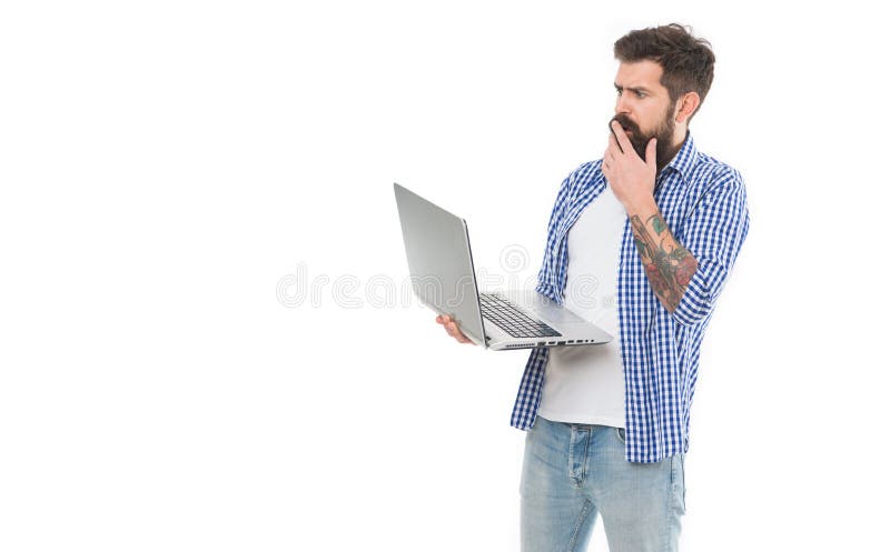 Something Wrong with Computer. Professional Computer Repairman or Tech ...