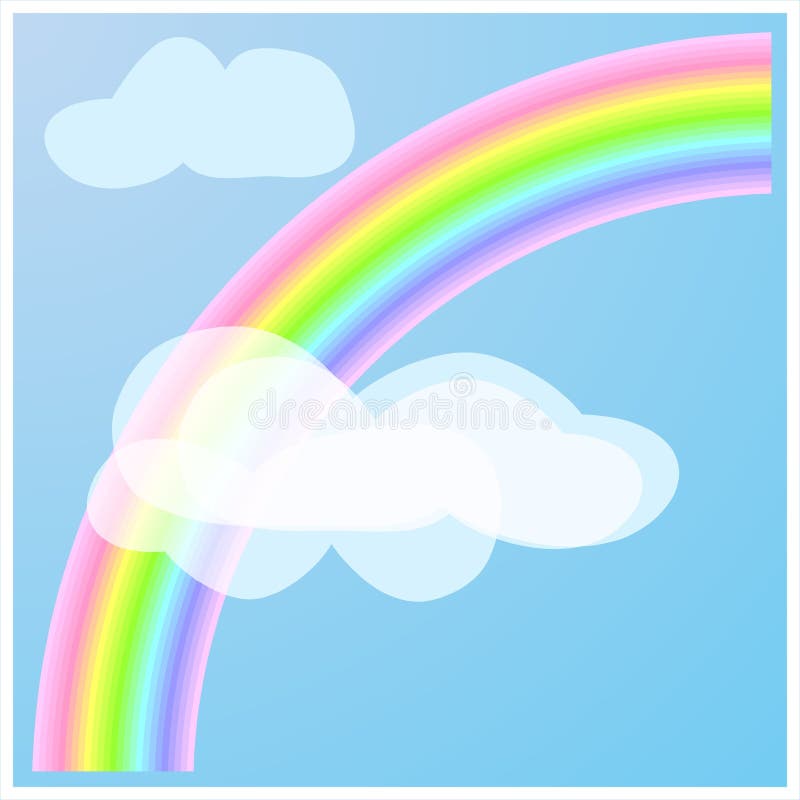 Somewhere over the Rainbow stock vector. Illustration of cloud - 2450294
