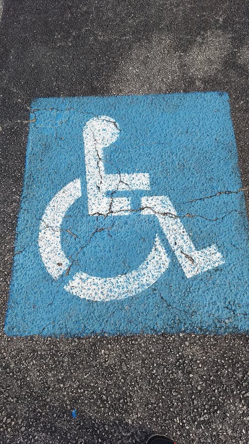 Handicap Parking Spot stock photo. Image of spot, parking - 114454672