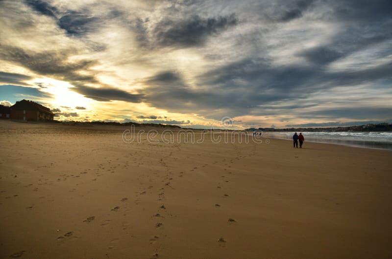 Somo Beach, Spain stock image. Image of natural, concept - 40804319