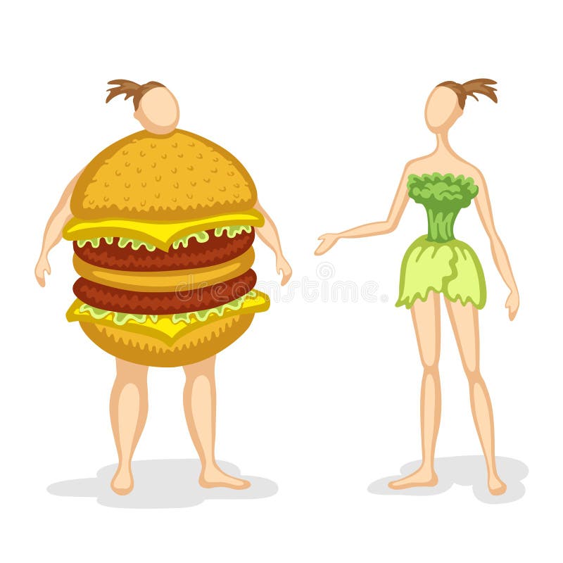 Somos lo que comemos stock de ilustración. Ilustración de comida - 66436503