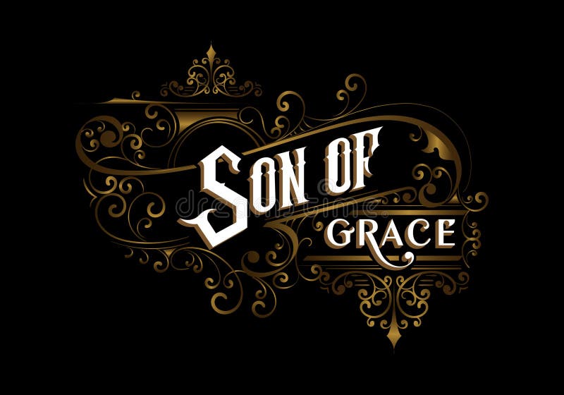 Grace Lettering, Golden Cross and Flying Dove Stock Vector ...