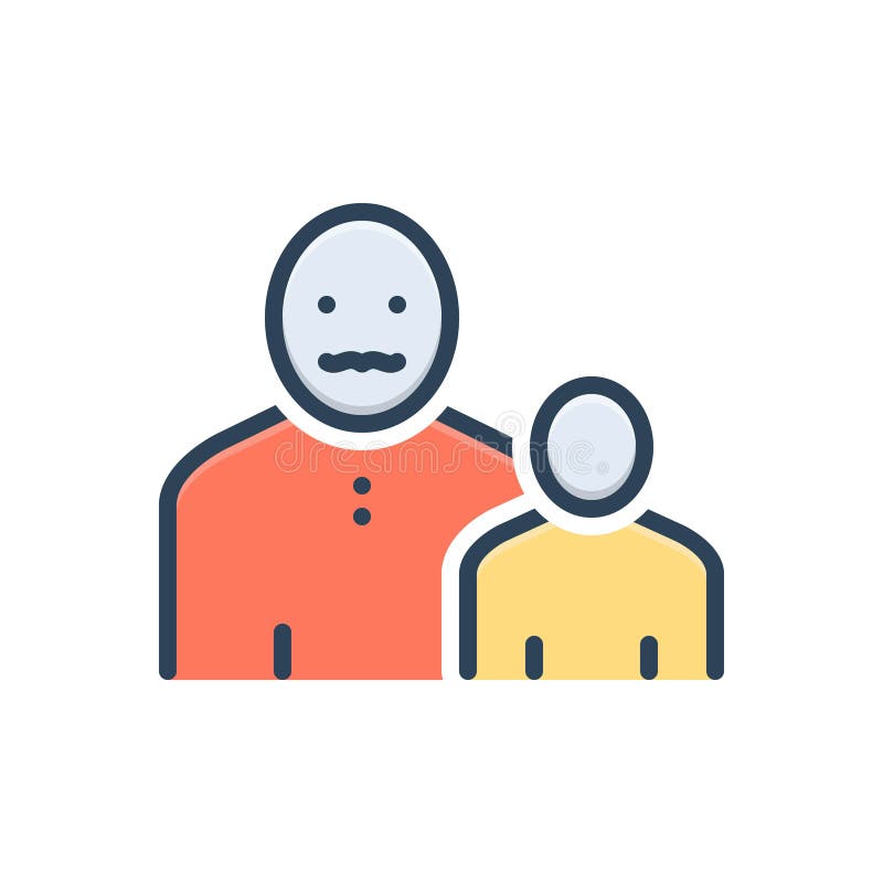 Color Illustration Icon for Son, Progeny and Child Stock Vector ...