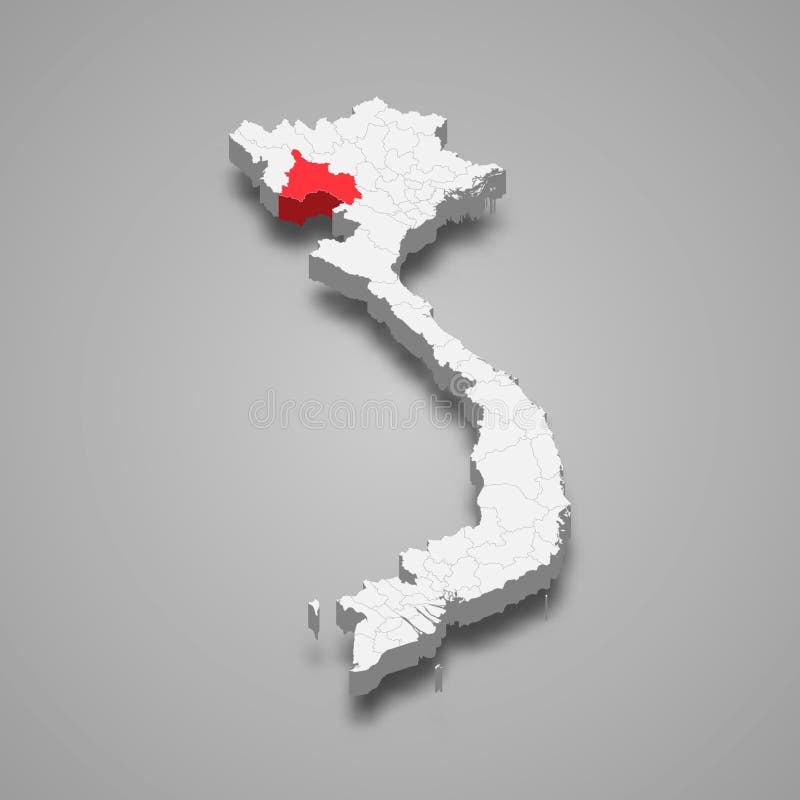 Son La Region Location within Vietnam 3d Map Stock Vector ...
