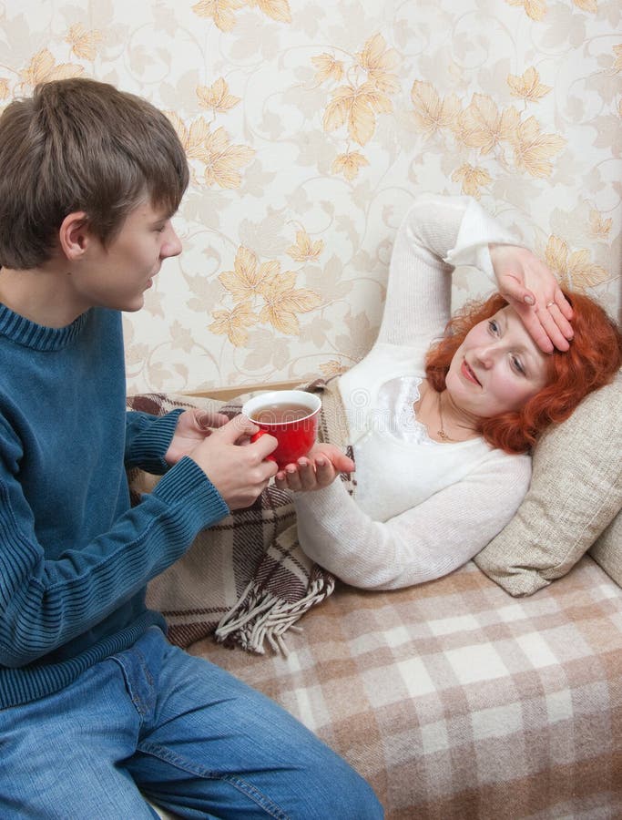 Son look after his mom stock image. Image of medical - 13578239